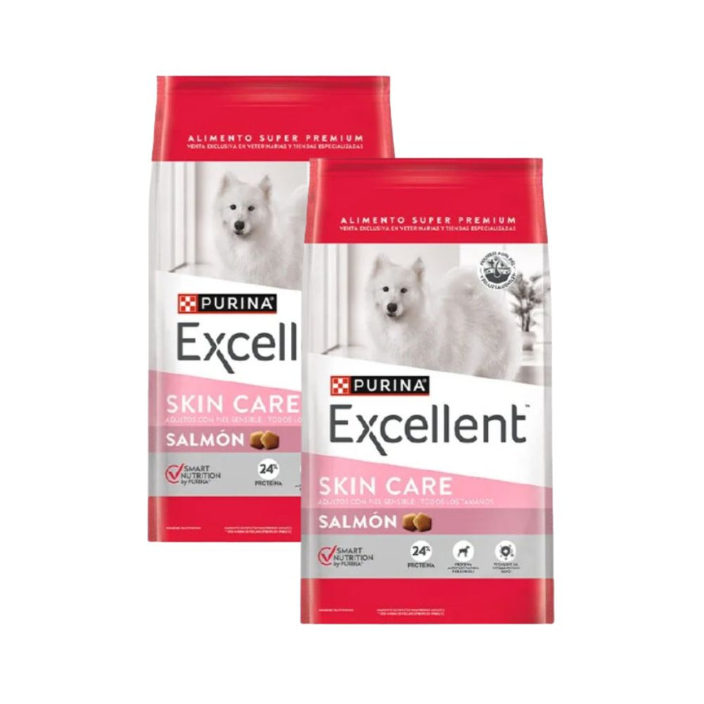 Pack 2x Purina Excellent Adulto Skin Care Salmón 12kg – petvet.cl