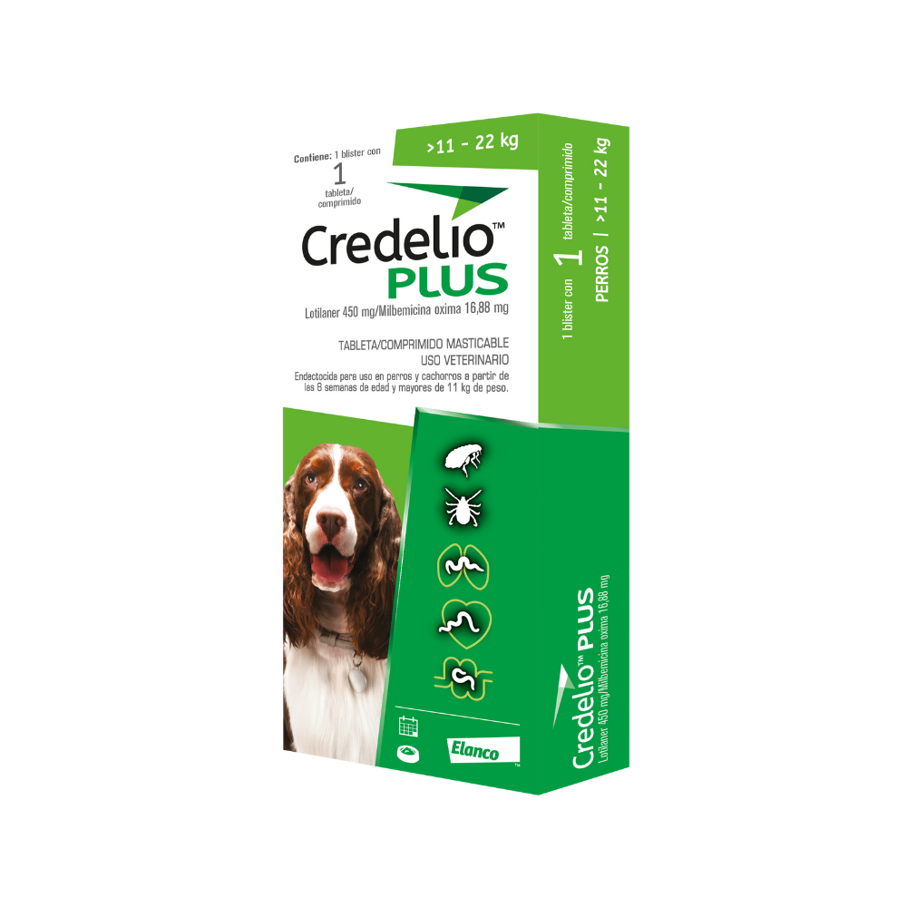 Credelio Plus 450/16.88 mg Perro 11–22 Kg 1 Comprimido | Petvet.cl ...